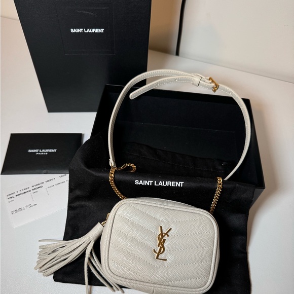 Yves Saint Laurent | Bags | Authentic Ysl Lou Baby Belt Leather Bag Excellent Condition Cream ...